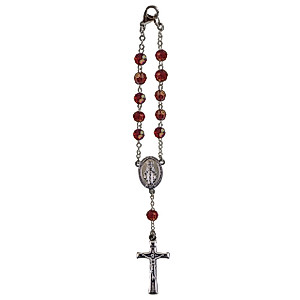 Cathedral Art January/Garnet Birthstone Car Rosary