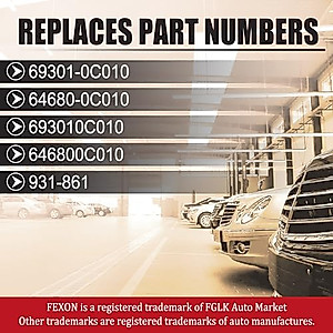 Rear Liftgate Actuator Hatch Trunk Latch Tailgate Lock Replaces for Toyota Sequoia 2001 2002 2003 2004 2005 2006 2007 69301-0C010 64680-0C010 931-861