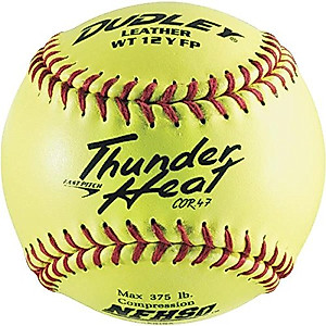 WILSON Sporting Goods High School and Adult Fast Pitch 12" Balls, Polycore, Optic Yellow (1 Dozen), SS-SMS-1003072