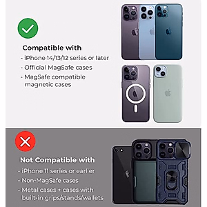 20W Magnetic Wireless Phone Holder Car Charger,Compatible with MagSafe Car Mount with Fast Charging Function,Wireless Magnet Car Phone Holder for iPhone 14/14 Pro/14 Pro Max/14 Plus and 13/12 Series