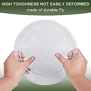 3unshine 24 Pack Plant Saucer, 6 8 10 12 Inch Durable Plastic Plant Water Tray, Black Round Plant Pot Saucers, Flower Drip Tray for Indoor Outdoor Garden