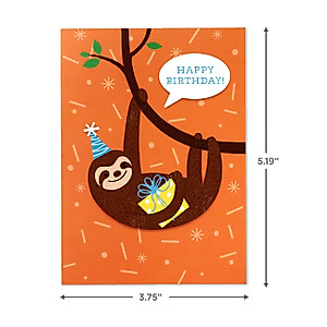 Hallmark Birthday Cards for Kids Assortment, 48 Cards with Envelopes (Dinosaurs, Sloths, Unicorns, Flamingos, Turtles, Sharks)