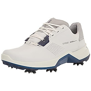 ECCO Men's Biom G5 Gore-TEX Waterproof Golf Shoe, White/Blue Depths, 11-11.5