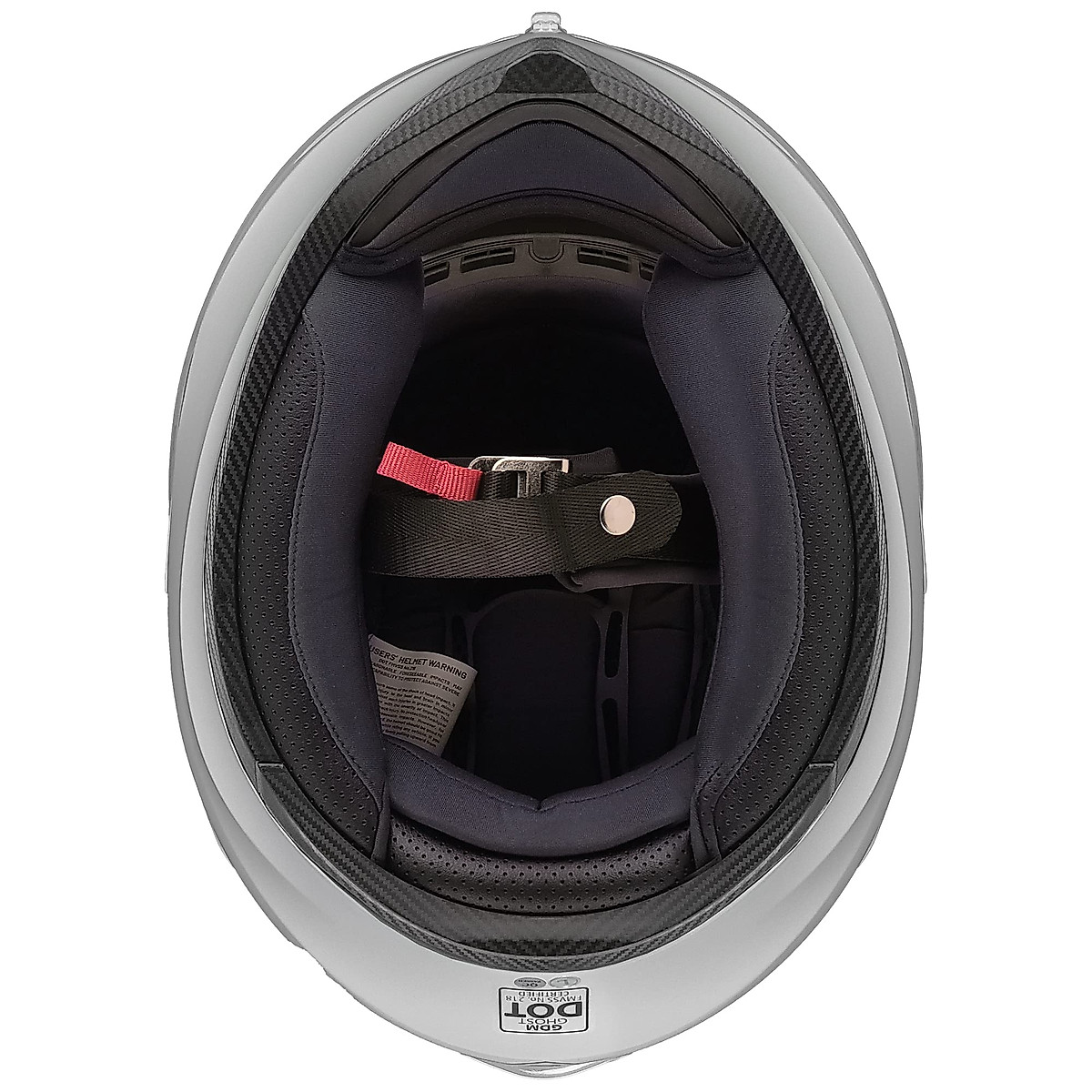 GDM Ghost Full Face Motorcycle Helmet with Clear and Gold Shields (Pearl White, Medium)