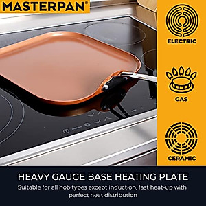 MasterPan Copper tone 11-inch Ceramic Non-stick Griddle pan