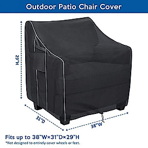 FORSPARK Outdoor Furniture Chair Covers Waterproof，Lawn Patio Furniture Covers Fits up to 38 x 31 x 29 inches (W x D x H) 2 Pack
