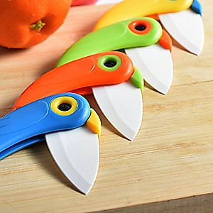 Creative Bird Shape Collapsible Portable Folding Ceramic Fruit Knife Paring Knife (four Colors Optional)