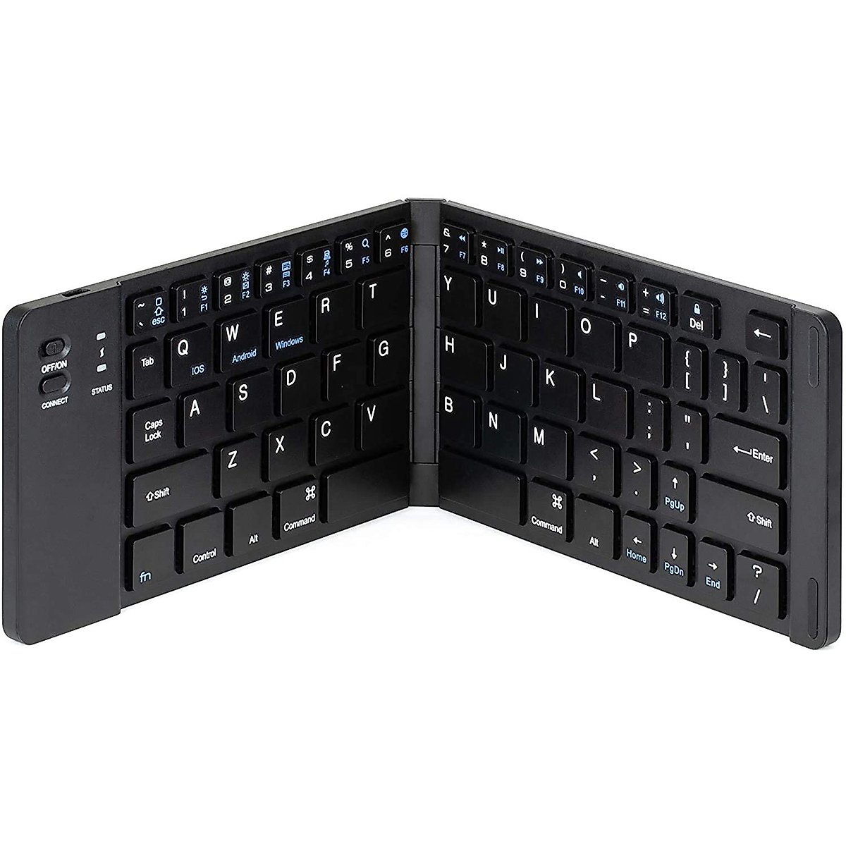 HP E14 G4 FHD (1920 x 1080) Portable Travel Monitor Bundle with 2 USB Type-C, Black Matte Bluetooth Folding Wireless Keyboard, and Black Pebble M355 Bluetooth Wireless Mouse