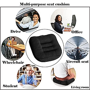 Car Booster Seat Cushion, Car Booster Cushion Office Mat, Car Seat Pad Heightening Height Boost Mat Portable Breathable Mesh, Ideal for Car Office,Home, Used All The Year, Black 15.7x15.7x4.7inch