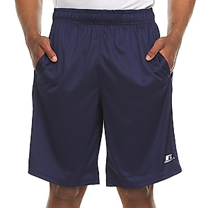Russell Athletic Mens Performance Athletic Running Shorts Quick Dry Training Workout Shorts with Pockets and Elastic Waistband Activewear 10" Lightweight, Dark Navy, Medium
