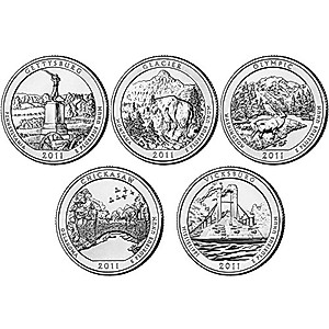 2010 P, D 2010-2021 BU National Parks Quarters - 112 coin Set Uncirculated