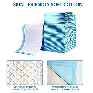 Clearworld 50 Pack Disposable Changing Pad, Waterproof Baby Disposable Underpads, Portable Diaper Changing Mat 3-Layer Leak-Proof,Breathable,Comfortable Always Keep Skin Dry 24”x18”
