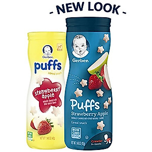 Gerber Graduates Puffs Cereal Snack, Assorted Flavors, 1.48 Ounce, 6 Count