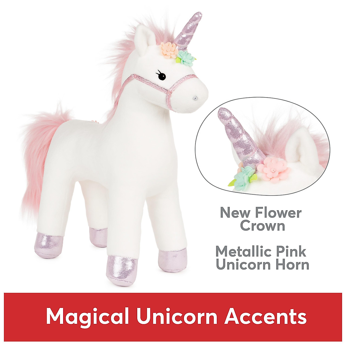 GUND Lily Rose Unicorn Stuffed Animal Plush Toy for Ages 1 and Up, White, 15”