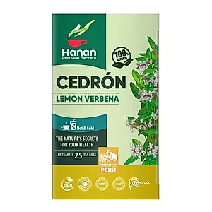 Lemon Verbena 25 Teabags of Cedron Herbal Tea All Natural Lemon Beebrush from Peru Used to Add Lemon Flavor in Cooking Perfumes Essential Oil