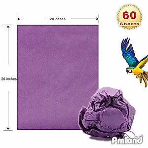 PMLAND Gift Wrapping Tissue Paper - Dark Purple Color - 20 Inches x 26 Inches 60 Sheets