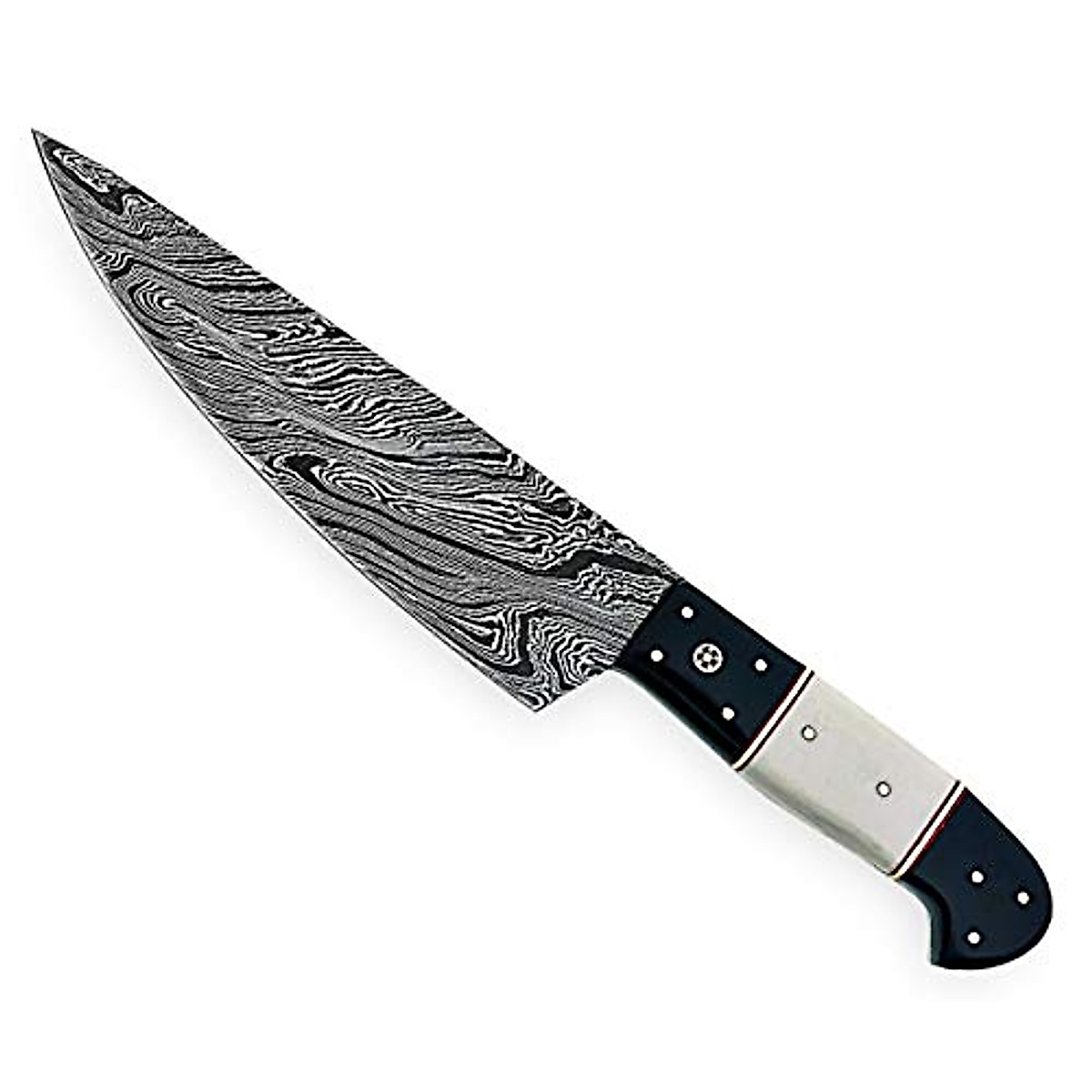 Professional Handmade Chef kitchen Knife 12 Inch Genuine Damascus Kitchen Cutlery Knife Damascus Steel Cutting Vegetable Meat Cleaver Kitchen Damascus Chef Knife, Great Gift CHF-29