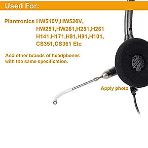 Clear Voice Tube for Plantronics Headsets Replacement Accessory Spare Parts for Encore,Tristar,SupraPlus,Duoset and Duopro P/N: 29960-01