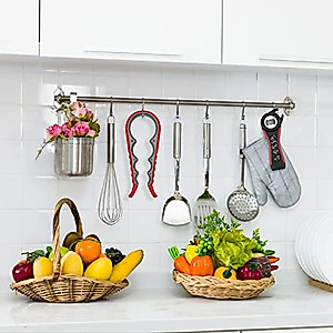 Elyum Jar Opener, 5 in 1 Bottle Opener Multi-Function Can Opener with Silicone Handle, Jar Opener for Weak Hands, Seniors with Arthritis, Lid Opener for Children (Red, 2-Piece Set)