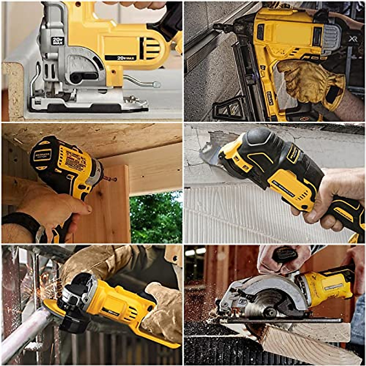 ZLWAWAOL 2 Pack DCB206 20V MAX 6.0Ah Replacement Battery Compatible with Dewalt 20V Battery DCB200 DCB203 DCB204 DCB206 20V DCD/DCF/DCG/DCS Series Cordless Power Tool