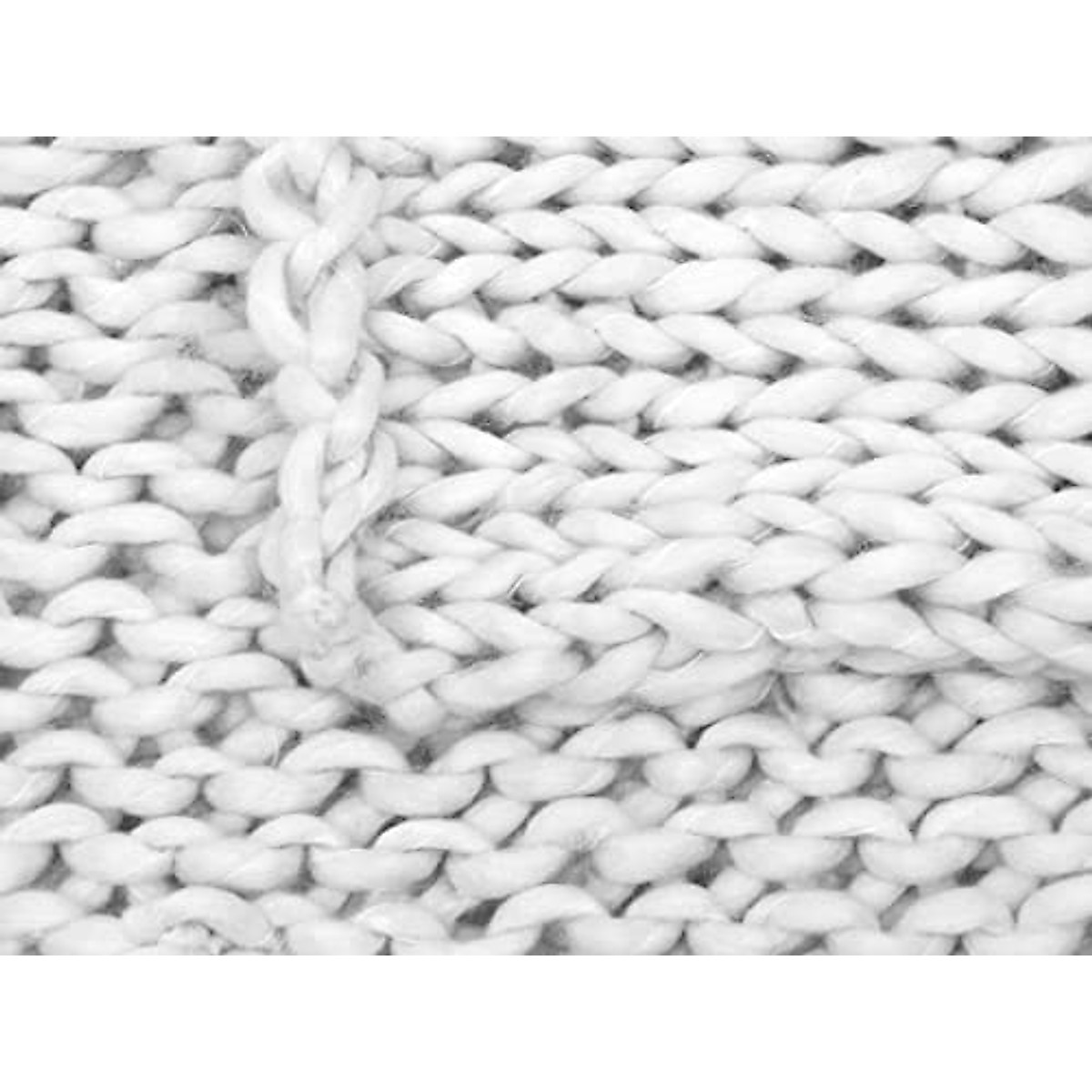 Chunky Knit Throw Blanket - Hand Made - Acrylic & Wool Boho Blankets for Chair, Sofa, Bed & Home Decorations - Warm Cover - Decorative Furnishings - 50’’ x 70’’ - Ivory – Woven.St