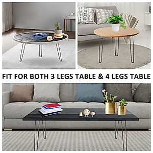 Foldable Hairpin Leg, 16" Metal Folding Table Legs, Heavy Duty Black Furniture Legs for Bench, Coffee Table, Laptop, Mini Computer Desk with Mounting Screw