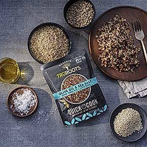 TruRoots Organic Quick Cook Olive Oil and Sea Salt Quinoa, Brown Rice and Lentil Blend, 8.5 Ounces (Pack of 8), Ready to Eat in 60 Seconds, Certified USDA Organic, Non-GMO Project Verified