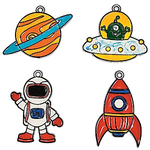 Fun Express Outer Space Suncatchers, Makes 24 - VBS Vacation Bible School Supplies/Decor - DIY Crafts for Kids and Fun Home Activities