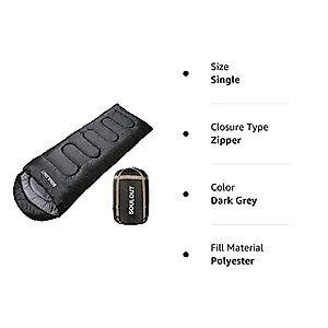 3-4 Season Portable Waterproof Envelope Sleeping Bag for Adults & Kids - For Traveling, Camping, Hiking