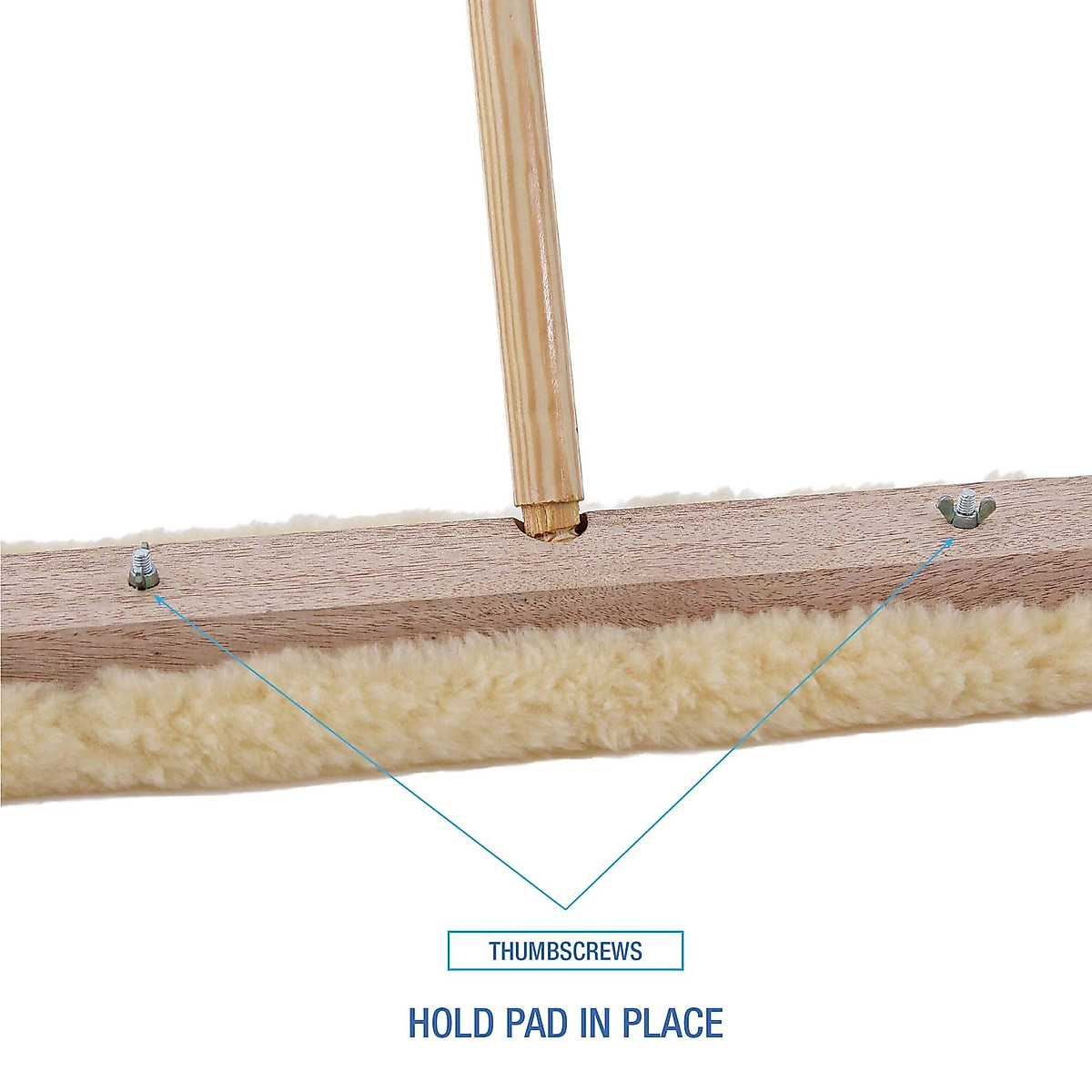 Boardwalk BWK4418 18 in. Lambswool Finish Applicator Mop Head - White