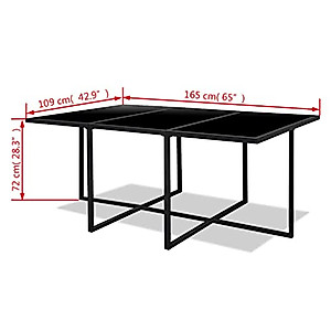 QZZCED 11 Piece Patio Dining Set with Cushions,Outdoor Bar Table,Patio Bar Set,Modern Outdoor Furniture,Dining Bench with Back,Bistro Set,for Patio Deck Garden,Backyard & Lawn,Poly Rattan Black
