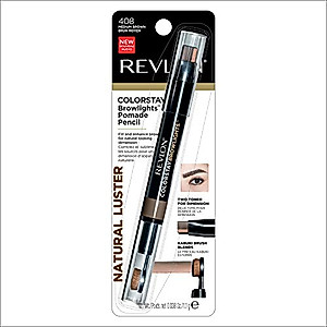 Revlon Colorstay Browlights Pencil, Eyebrow Pencil & Brow Highlighter, Medium Brown, 0.038