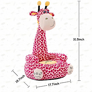 SPIOKLFD Kids Couch Seat Toddler Giraffe Sofa Chair,Plush Pillow Kids Chair, Comfy Animal Chair for Toddlers,Soft Toddler Lounge Chair, Reading Sofa Chair for Girls Boys (Frog)