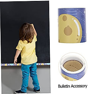 1 PC Chalkboard Border Paper Christmas Stickers Black and White Decor Alphabet Stickers Poster Board Borders Bulletin Border Straight Trimmer Chalkboard Boarder Trim Campus Sticker