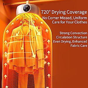 Portable Clothes Dryer, Drying Machine Portable Dryer for Apartment Dorm RV Travel Mini Dryer, Small Dryer Quick and Easy to Use Ptalseaw