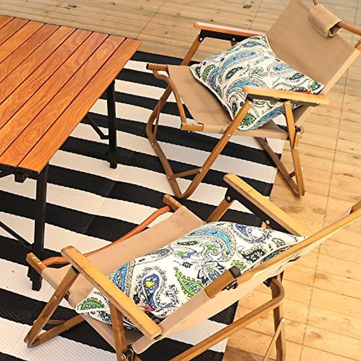 Pcinfuns Outdoor/Indoor Decorative Lumbar Pillows with Insert,Petal Blue Throw Pillow Covers 20x12 Inch Cushions for Patio Furniture,Set of 2