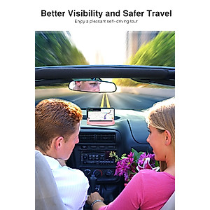 Loncaster Car Phone Holder, Pink & Purple Car Phone Mount Silicone Car Pad Mat for Various Dashboards, Slip Free Phone Stand Compatible with iPhone, Samsung, Android, GPS Devices and More