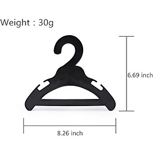 Markmesafe Plastic Small Hanger, Ideal for Pet's Clothes and Accessories - Lovely, Durable and Eco-Friendly (7pcs)