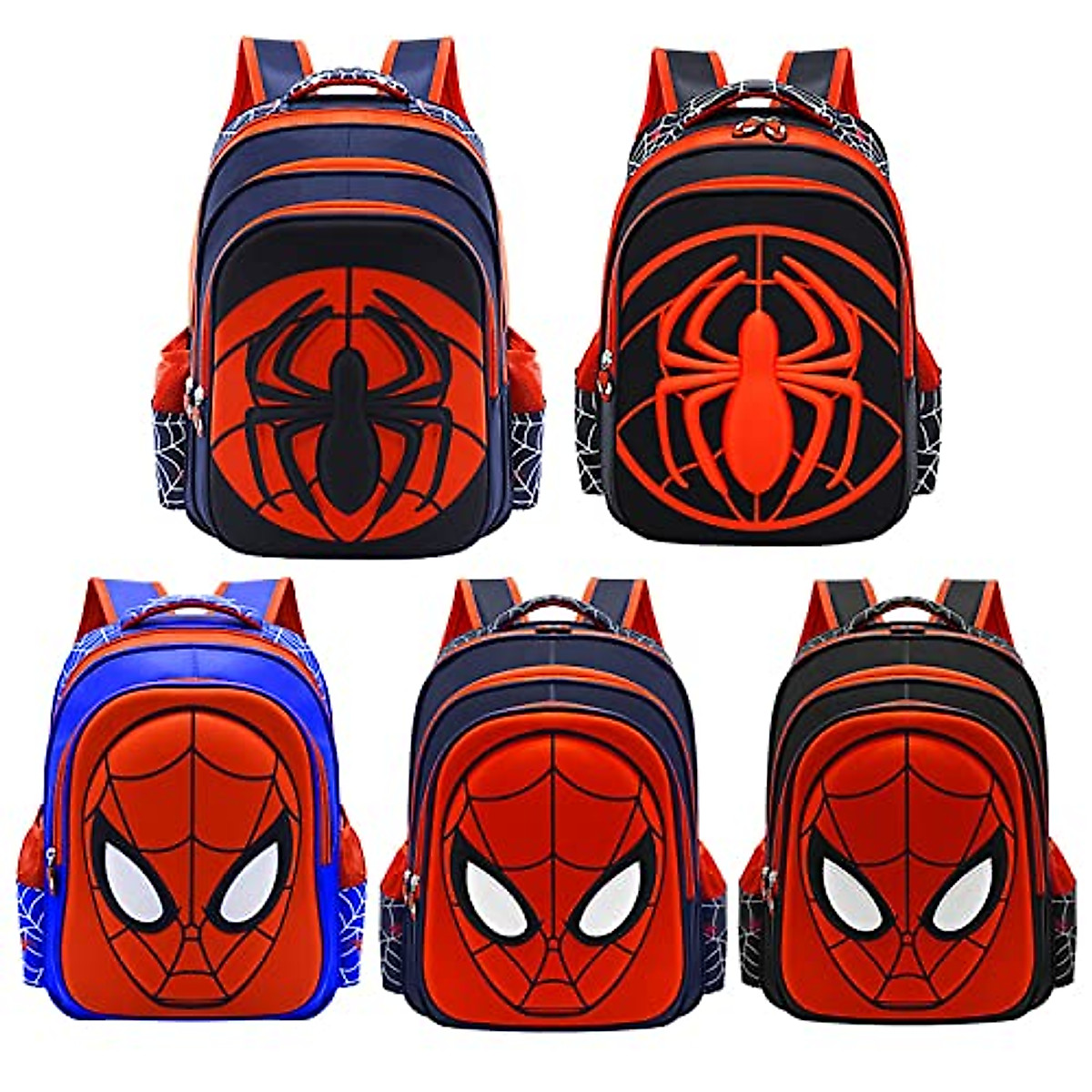 TUDERE 3D cartoon schoolbag waterproof lightweight boys and girls schoolbag red model