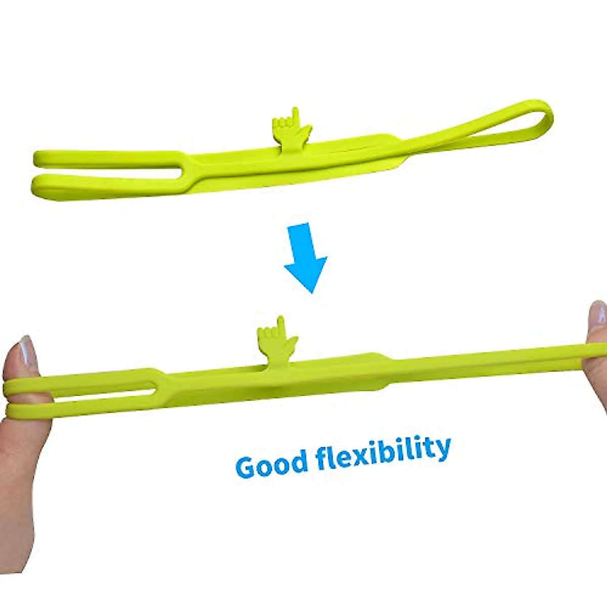 Silicone Finger Bookmarks, 10 pcs Silicone Finger Point Bookmarks Elastic Book Mark Strap Home School Office Supply for Adults and Kids