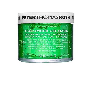 Peter Thomas Roth | Cucumber Gel Mask | Extreme De-Tox Hydrator, Cooling and Hydrating Facial Mask, Helps Soothe the Look of Dry and Irritated Skin, 5 fl oz (Pack of 1)