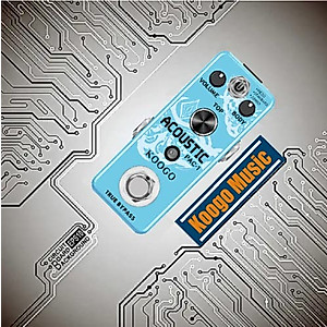 Koogo Guitar Acoustic Pedal Analog Acoustic Guitar Simulator Pedal for Electric Guitar