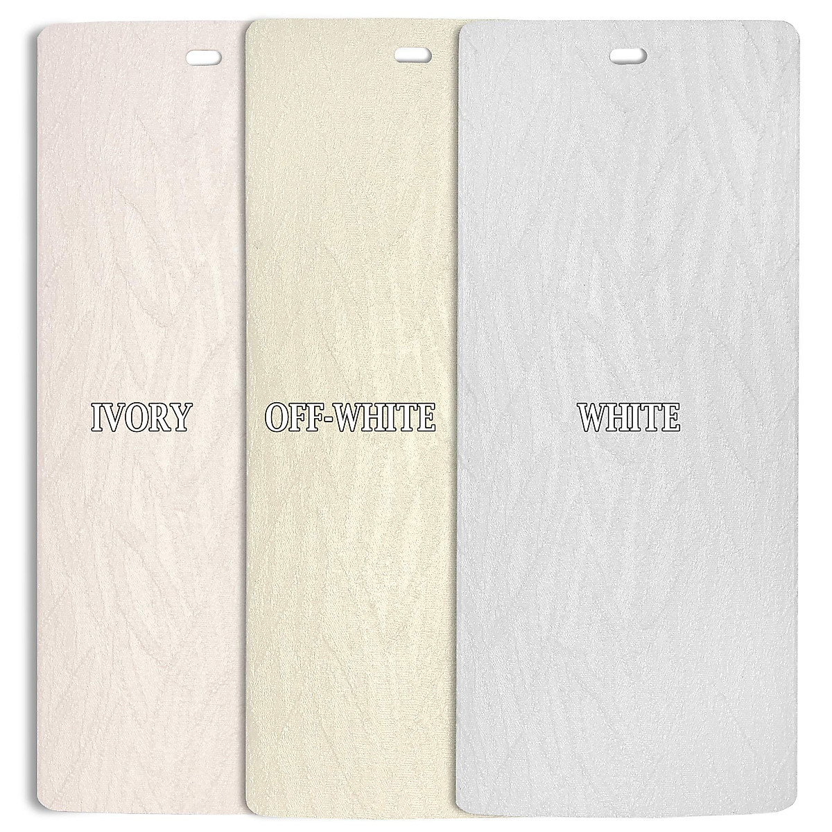 DALIX Orleans Off White Vertical Blind Design Slats Sliding Door 82.5 Qty 5 Pack