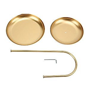 2 Tiered Large Capacity Fruit Tray, Strong Environmentally Friendly Nordic Style Gold Metal Tray, Simple Stylish Snack Tray place Fruits Cakes Candies
