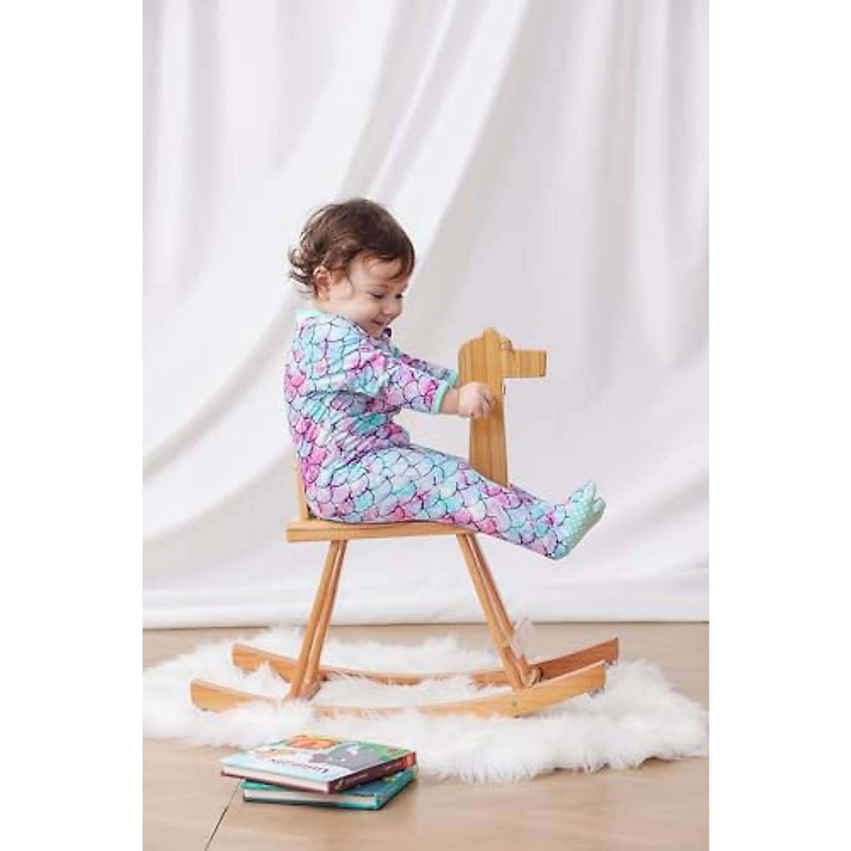 UNIFACO Baby Girl Sleepers Footed Pajamas 0-3 Months Infant One Piece Footie Romper Toddler Mermaid Outfit