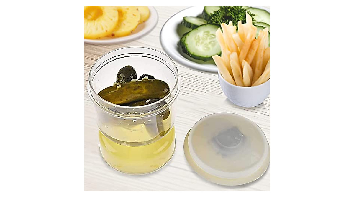XCVBNM Pickle & Olive Hourglass Jar - Easy Food Storage