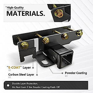 YZONA for Jeep Wrangler Tow Hitch Trailer Kit Compatible with 2018 2019 2020 2021 2022 2023 Jeep Wrangler JL JLU Hitch Receiver with Cover, 2 Inch Rear Bumper Towing Combo (2 Door & 4 Doors Unlimited)