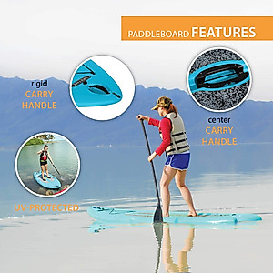 Lifetime Freestyle Hard Shell Paddleboard with Paddle, 9'8"/X-Large, Glacier Blue