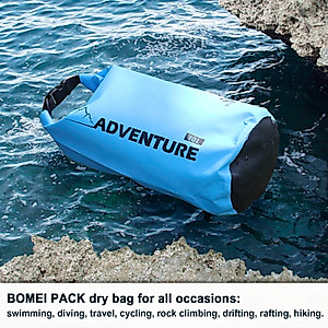 BOMEI PACK - Blue Waterproof Dry Bag for Kayaking, Beach, Rafting, Boating, Hiking, Camping and Fishing