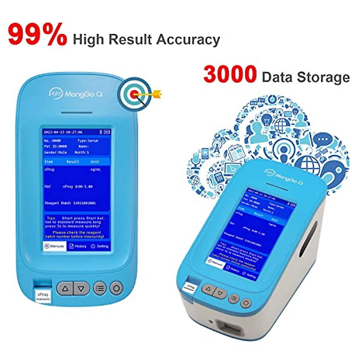 MONGGO Q Progesterone Thyroxine Machine for Dogs, 20Pcs Test Cards ...